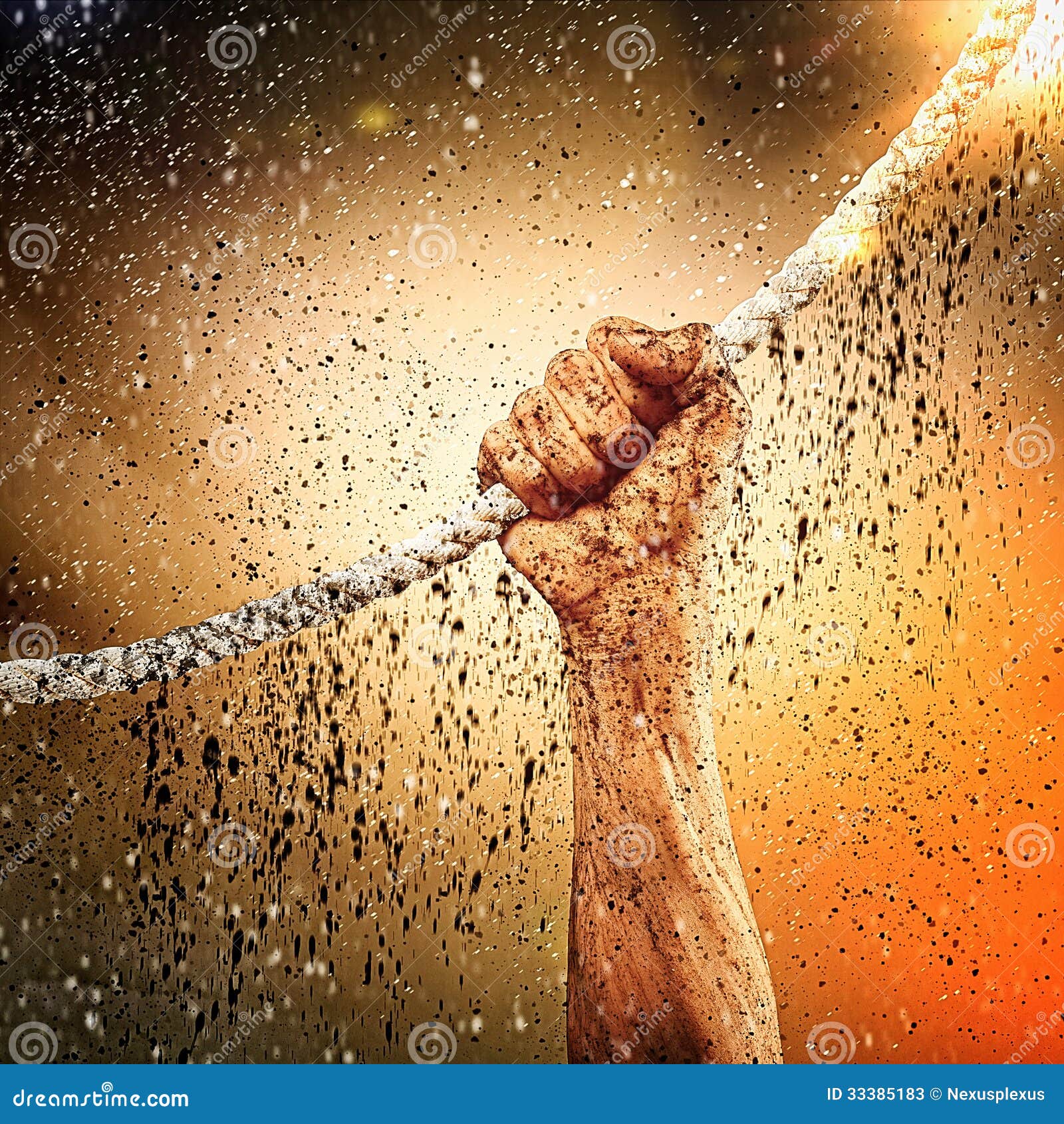 Human hand holding rope stock image. Image of achievement - 33385183