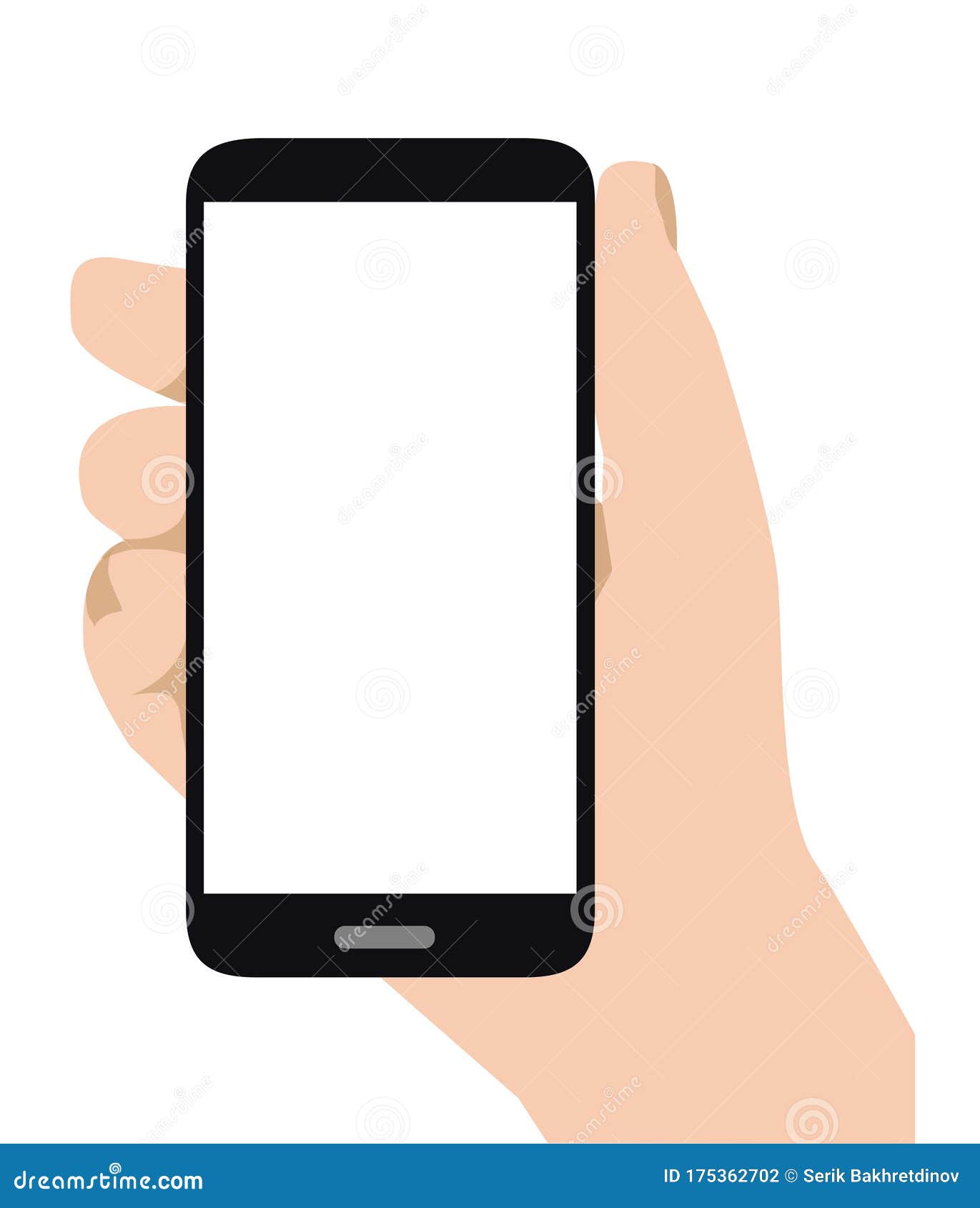 Human Hand Holding Smartphone without Frame, Mobile Cell Phone Stock ...