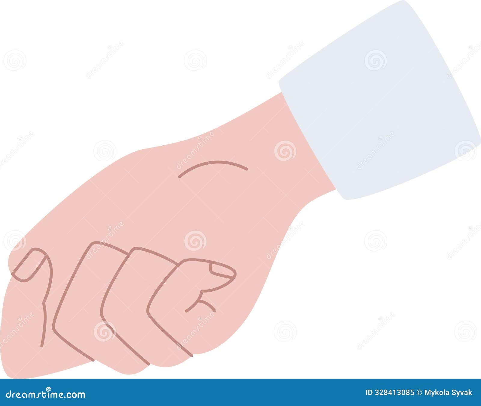 Human Hand Holding Something Stock Illustration - Illustration of care ...