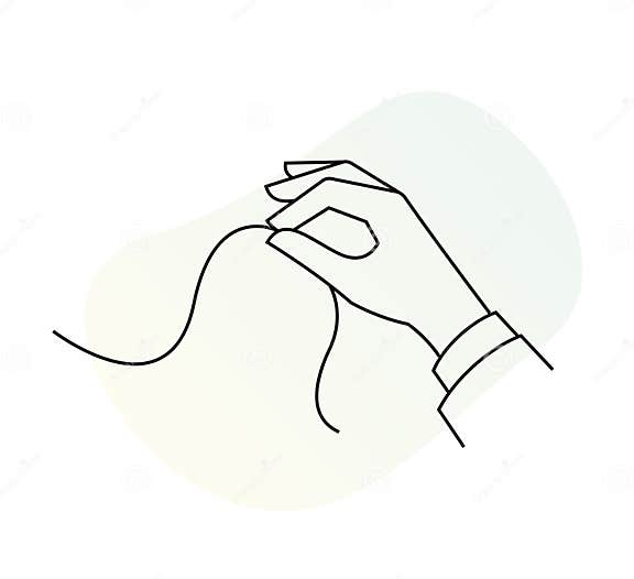 Human Hand - Holding String - Illustration Stock Illustration ...