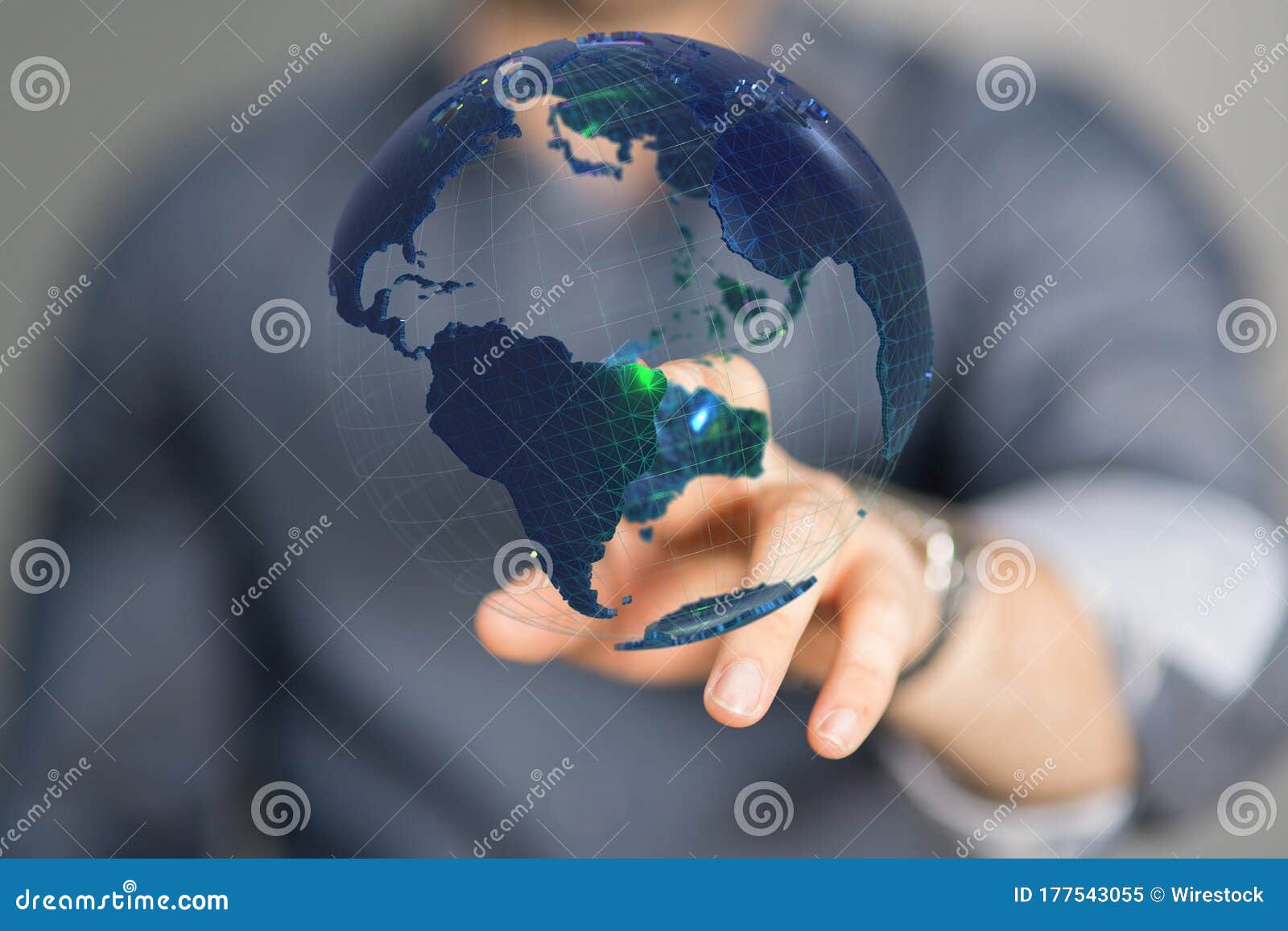 A Human Hand Holding the World in Hands Stock Image - Image of ...