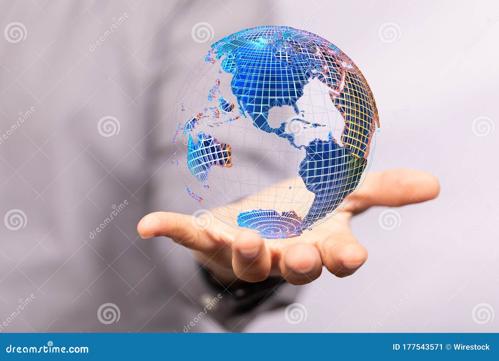 A Human Hand Holding the World in Hands Stock Image - Image of global ...