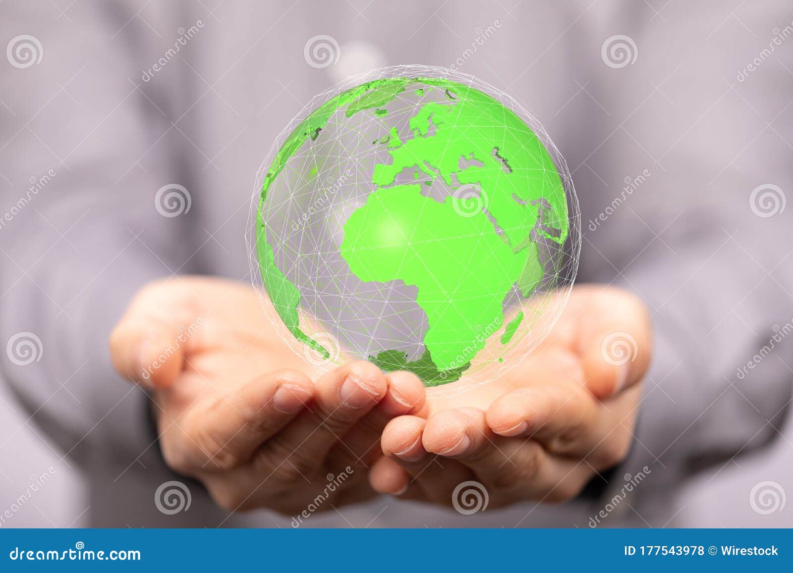 A Human Hand Holding the World in Hands Stock Photo - Image of exchange ...
