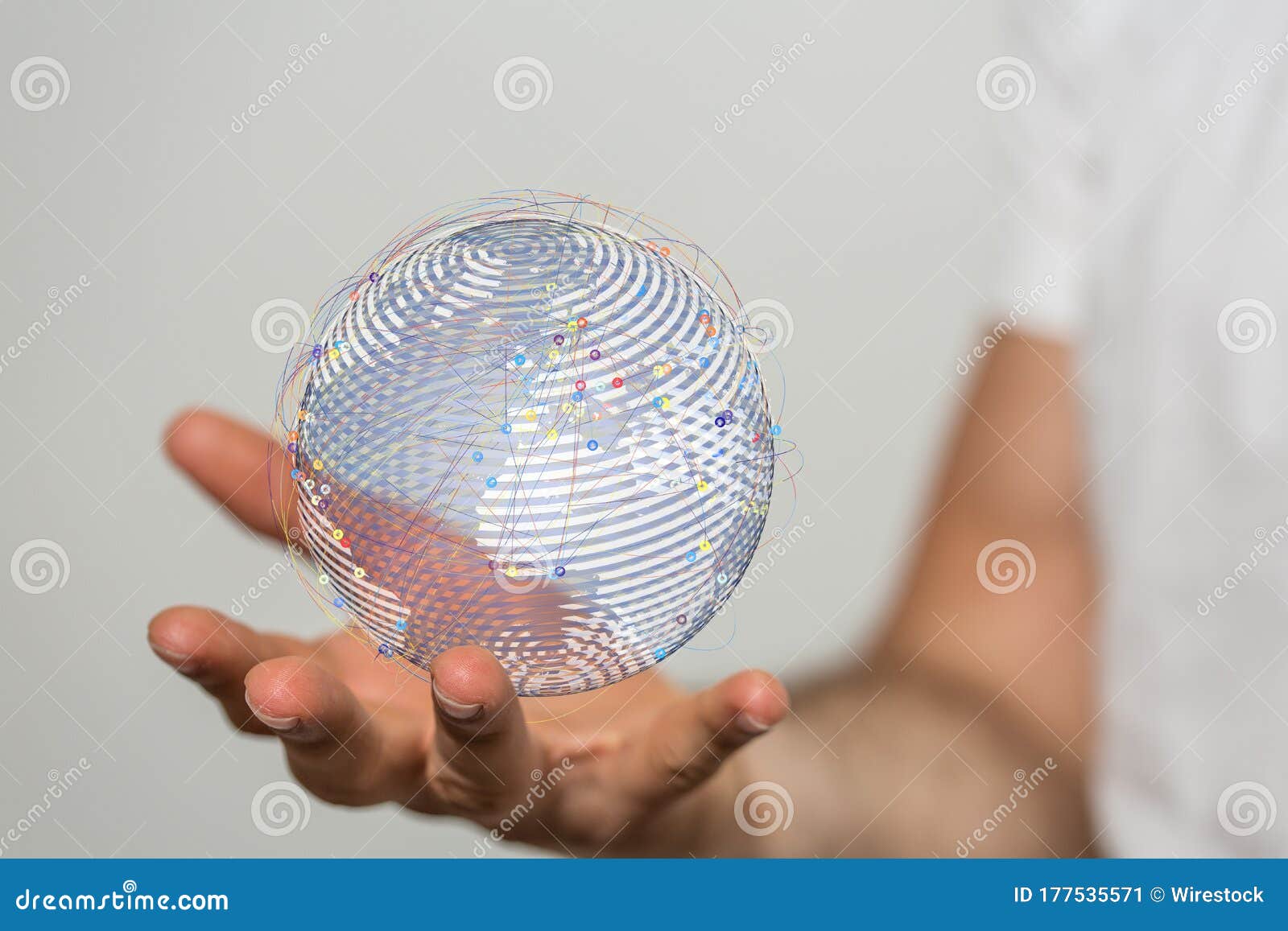 A Human Hand Holding the World in Hands Stock Image - Image of contact ...