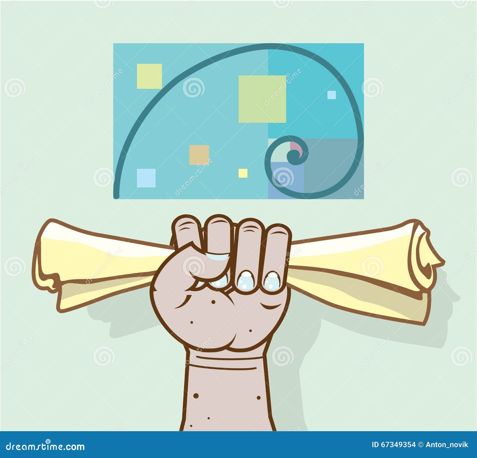 Human Hand Holds Paper Roll Stock Illustrations – 3 Human Hand Holds ...