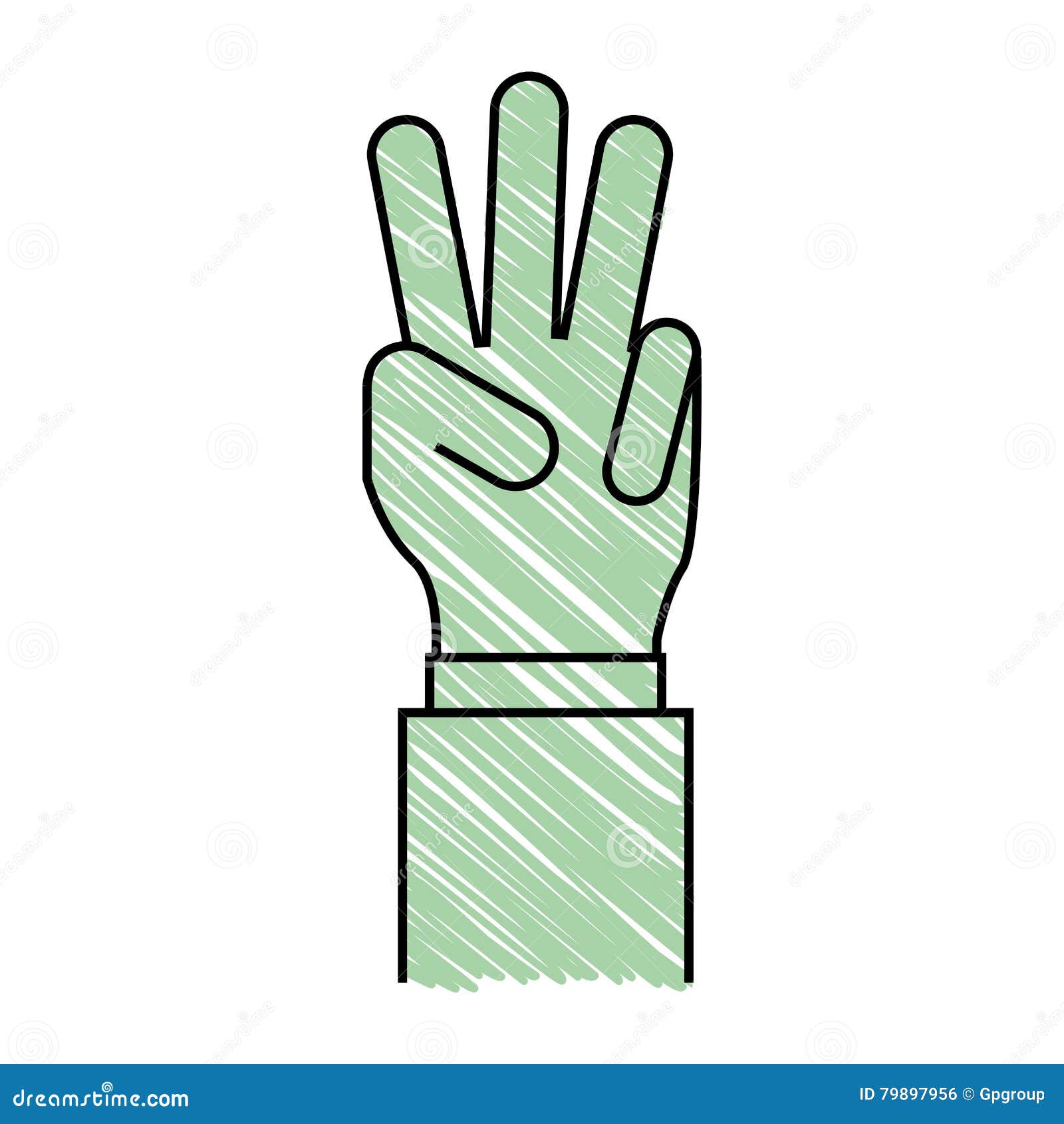 Human hand icon stock vector. Illustration of vector - 79897956