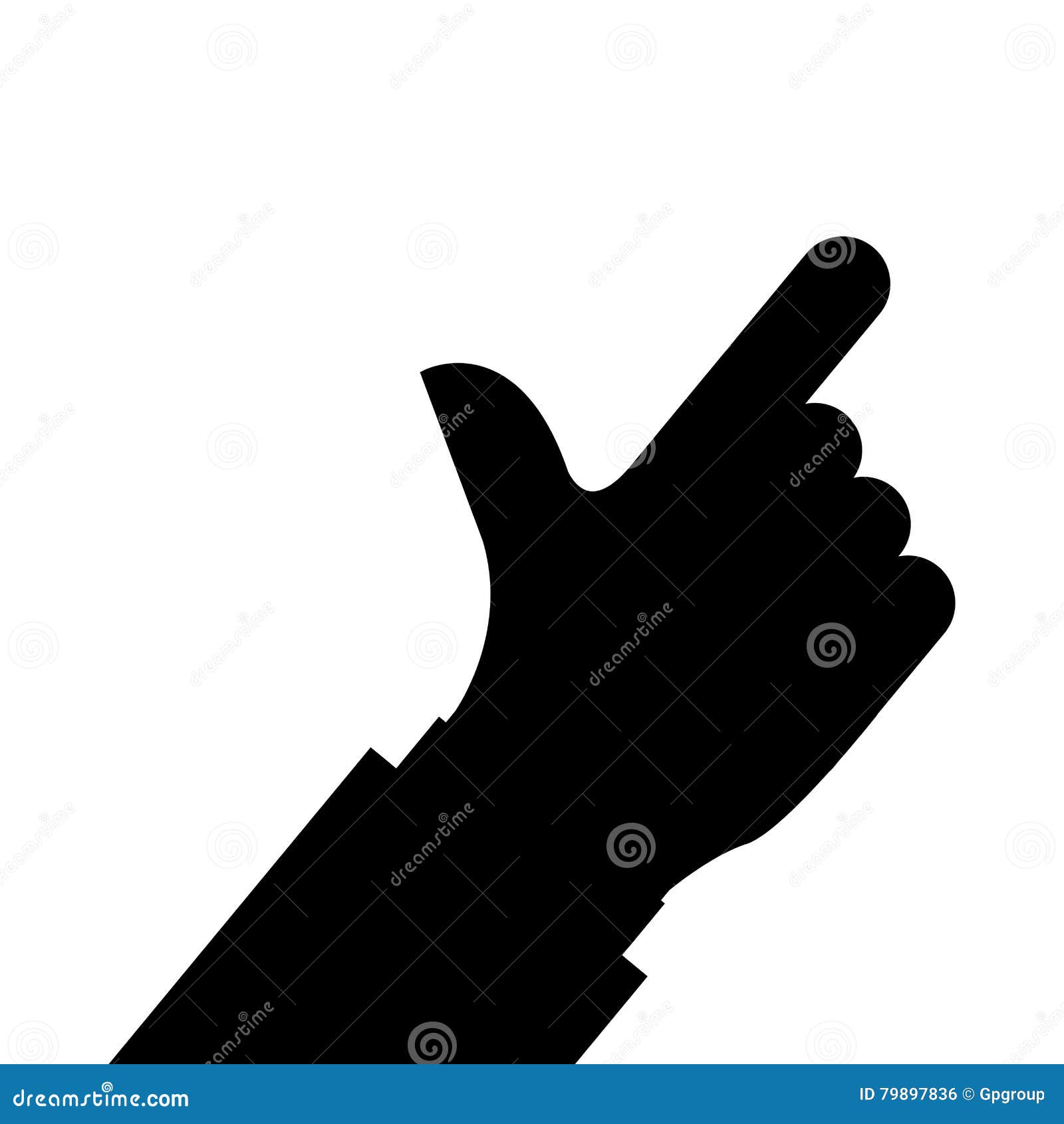 Human hand icon stock vector. Illustration of vector - 79897836