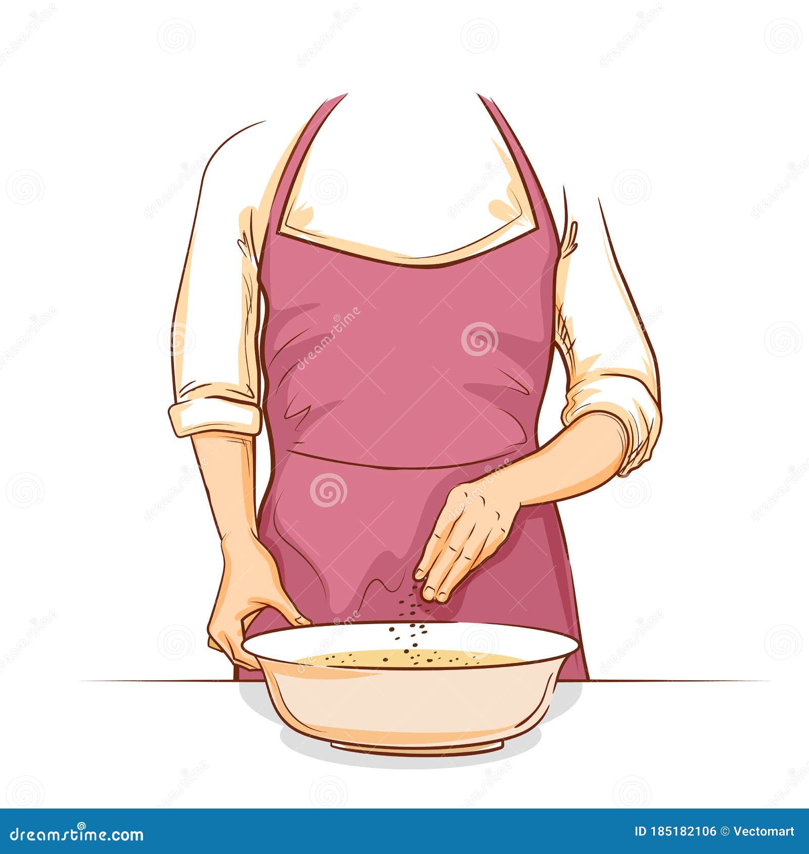 Kneading Dough Outline Icon. Hands And Batter. Homemade Bakery. Making ...