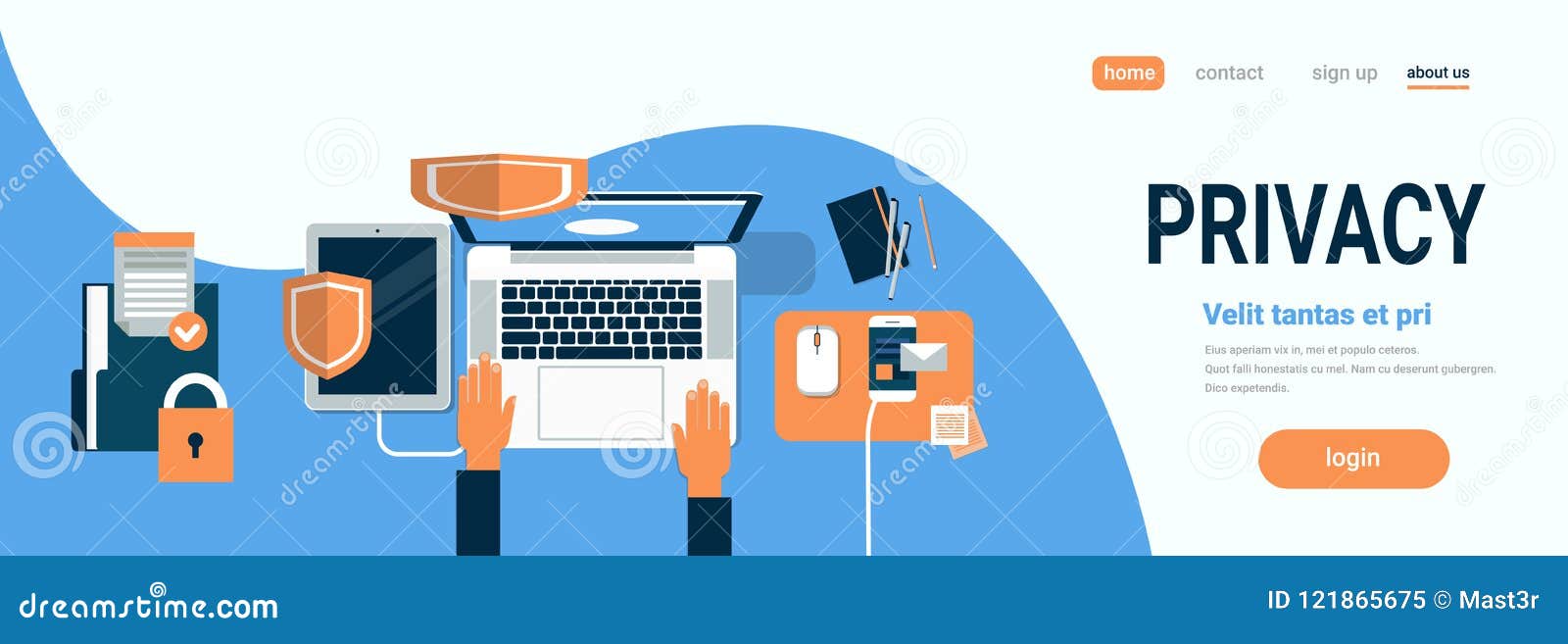 Human Hand Laptop Computer Privacy General Data Protection Regulation ...