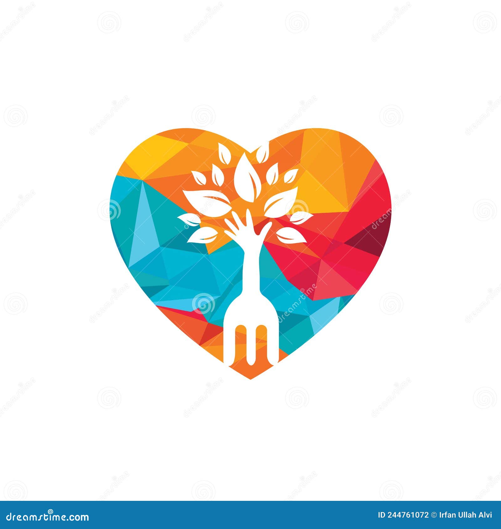 Fork Hand Tree Vector Logo Design. Restaurant and Farming Logo Concept ...