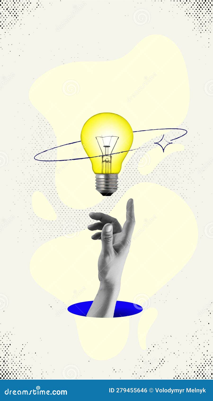 Human Hand with Light Bulb Symbolizing Creativity of Idea, Development ...