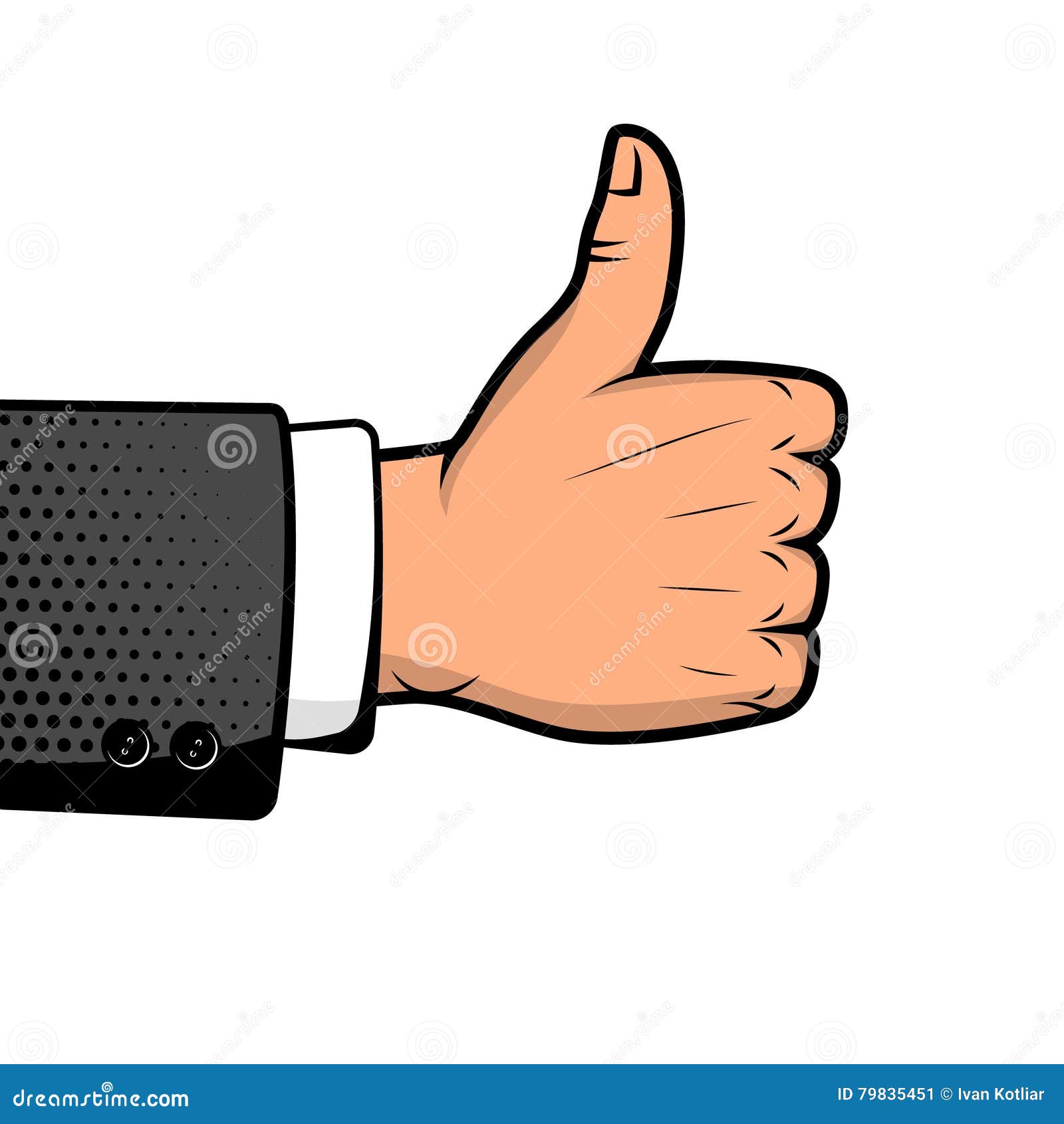 Human Hand with Like Sign. Seal of Approval Stock Vector - Illustration ...