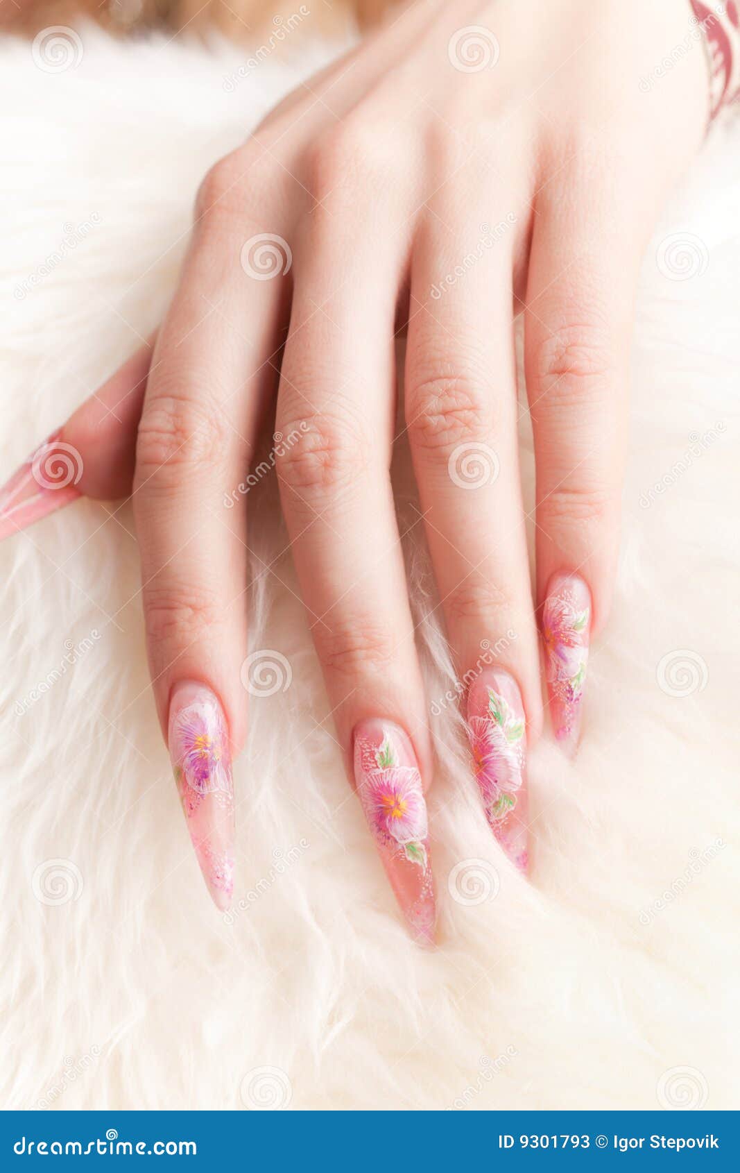 Human Hand with Long Fingernail Stock Image - Image of girls, macro ...