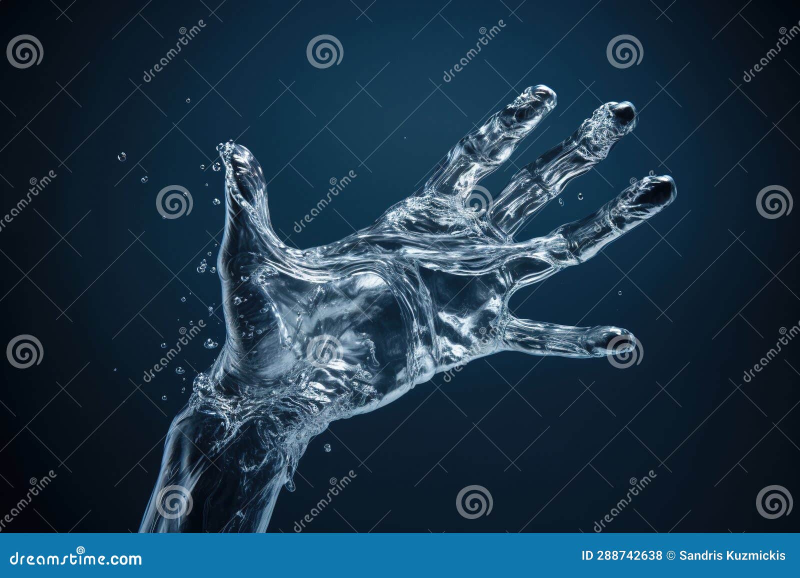 Human Hand Made by Water Splash Stock Photo - Image of color, abstract ...