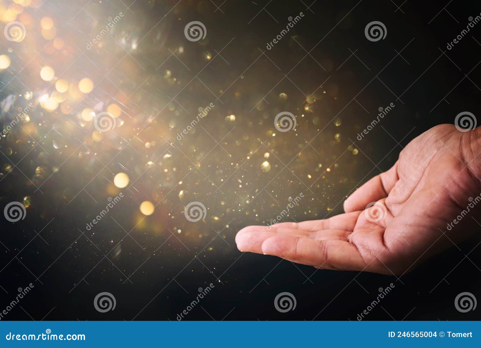 Human Hand and Magical Glowing Light Stock Photo - Image of bright ...