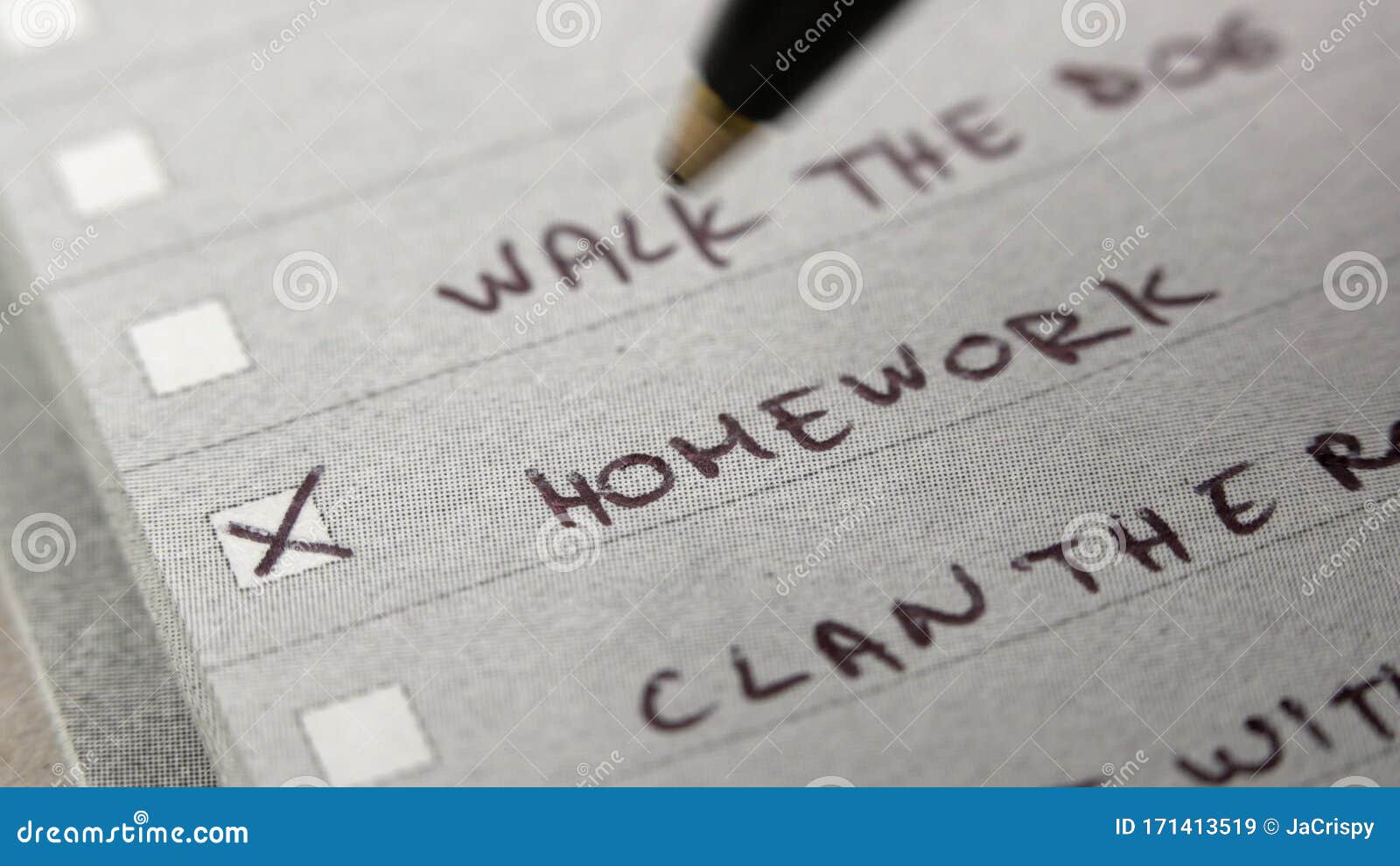 Human Hand Marking Done Task on To Do List, Checklist Tick Placed on ...