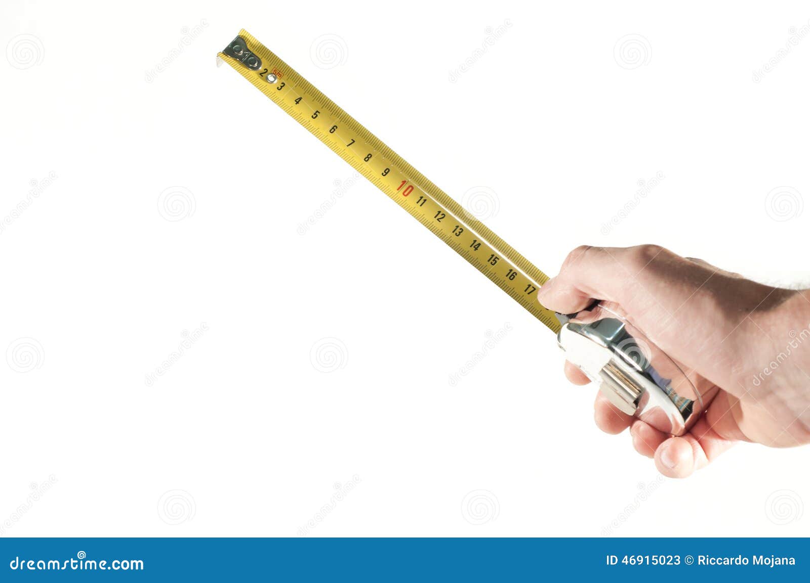 Human Hand with Measure Tape Stock Image - Image of equipment, isolated ...