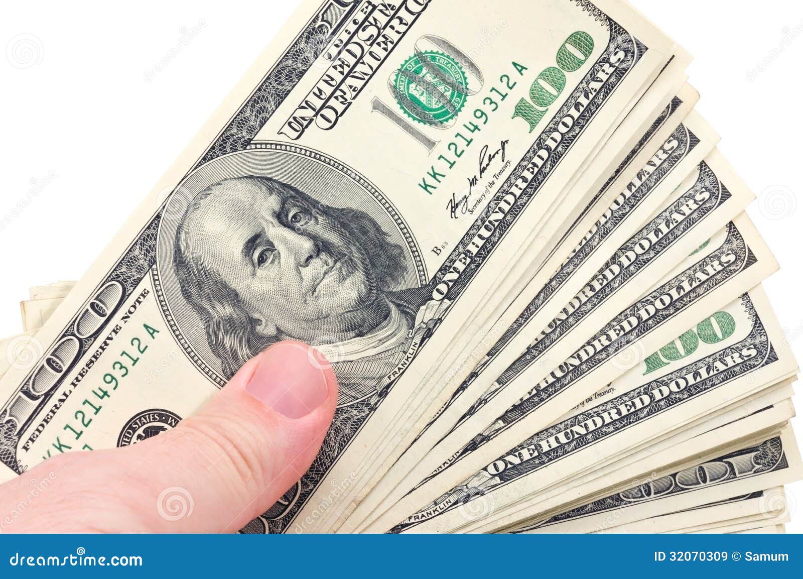 Human hand with money stock image. Image of banking, commercial - 32070309