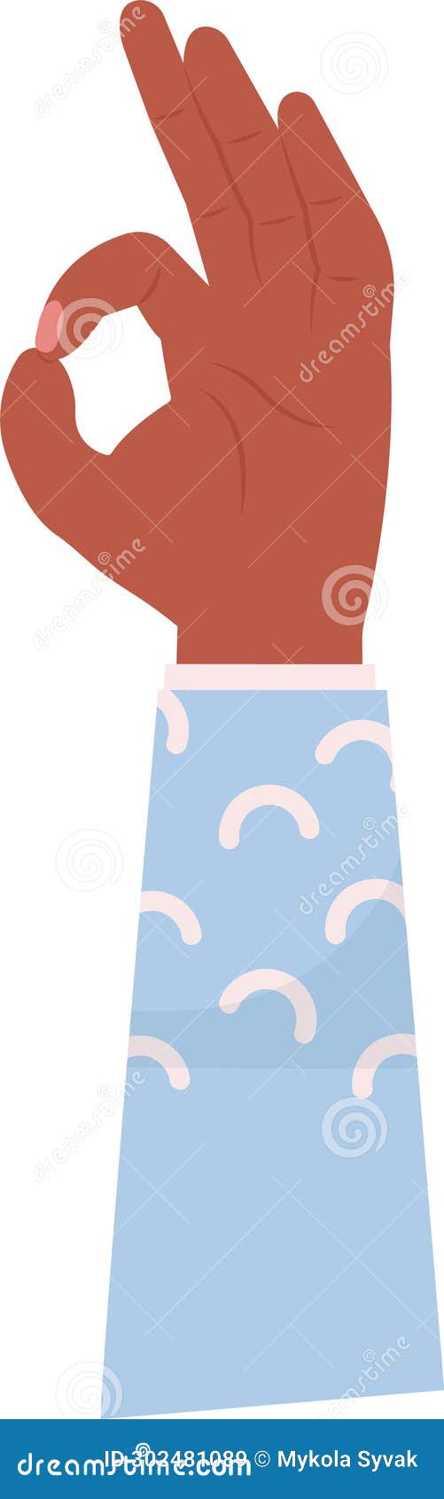 Human Hand Ok Sign stock vector. Illustration of gesture - 302481089