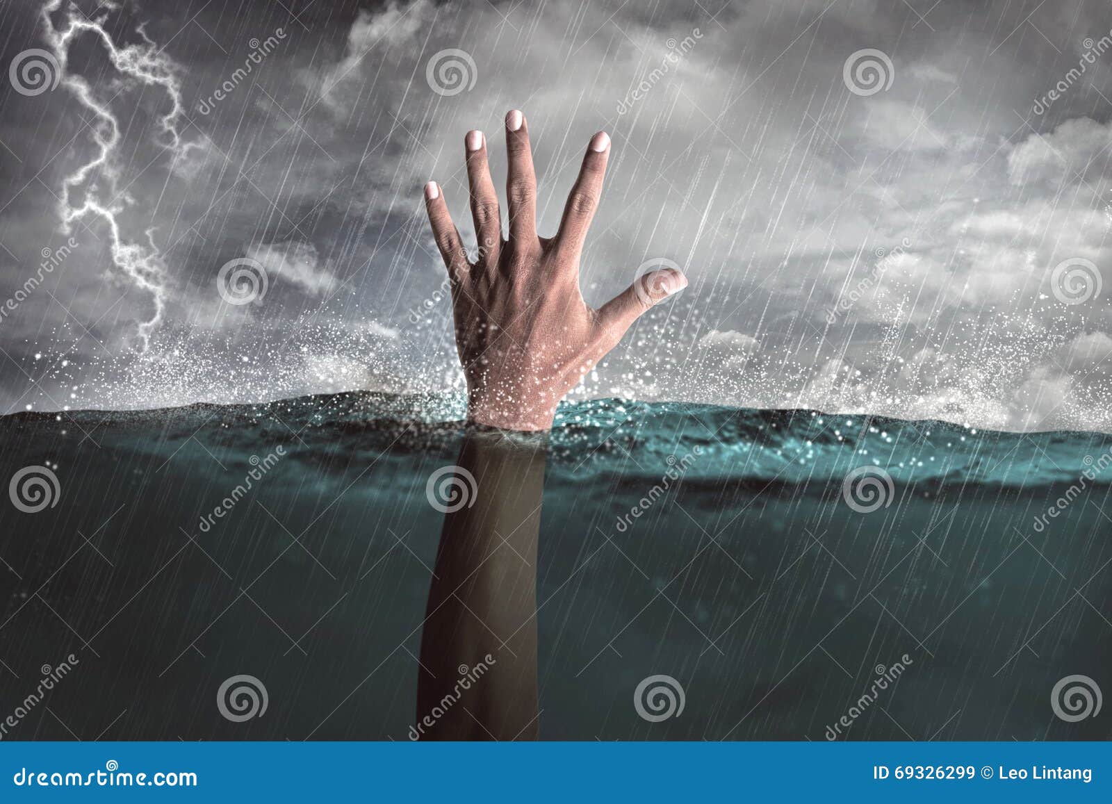 Human hand out from water stock image. Image of hand - 69326299