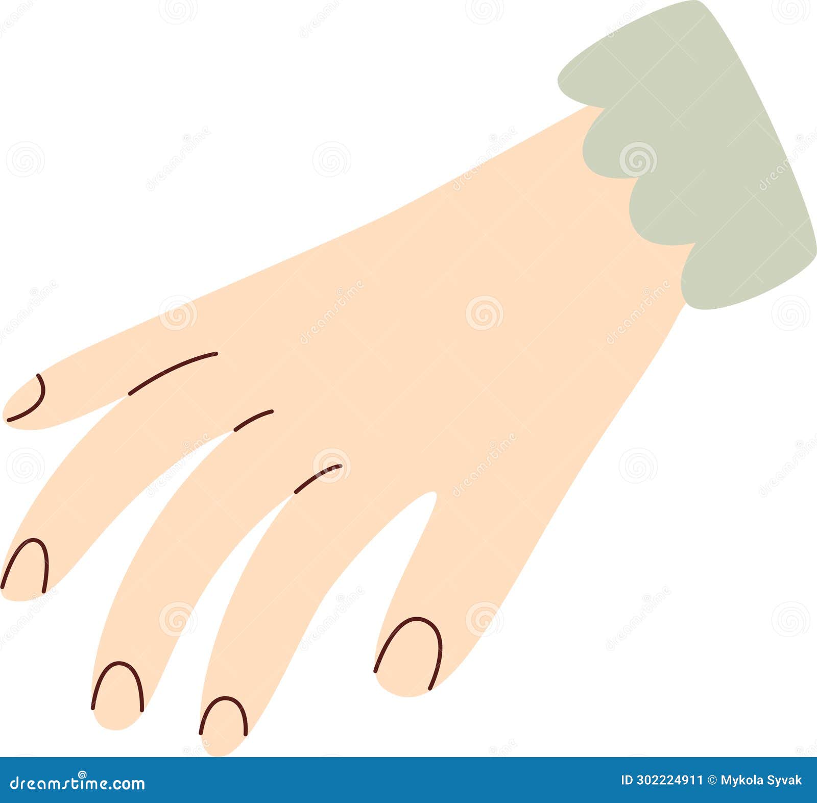 Human Hand Palm stock vector. Illustration of flat, touch - 302224911