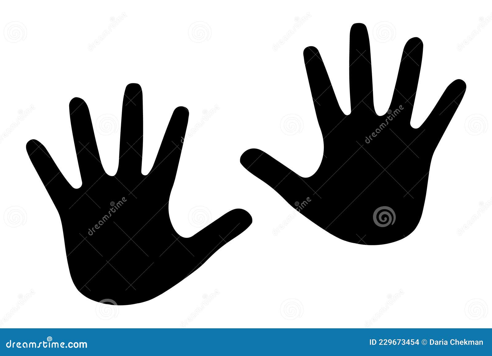 Human Hand Palm Silhouette Icon Stock Vector - Illustration of ...