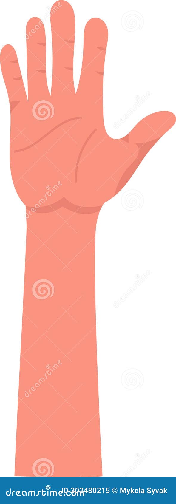Human Hand Palm stock vector. Illustration of icon, thumb - 302480215