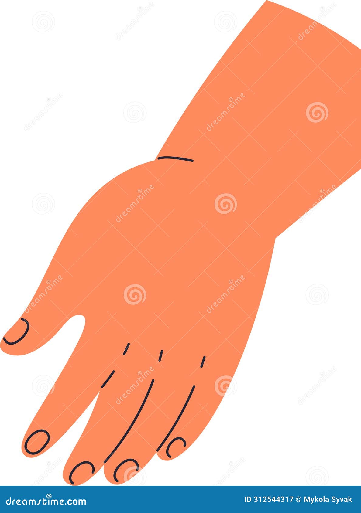 Human Hand Palm stock vector. Illustration of touch - 312544317
