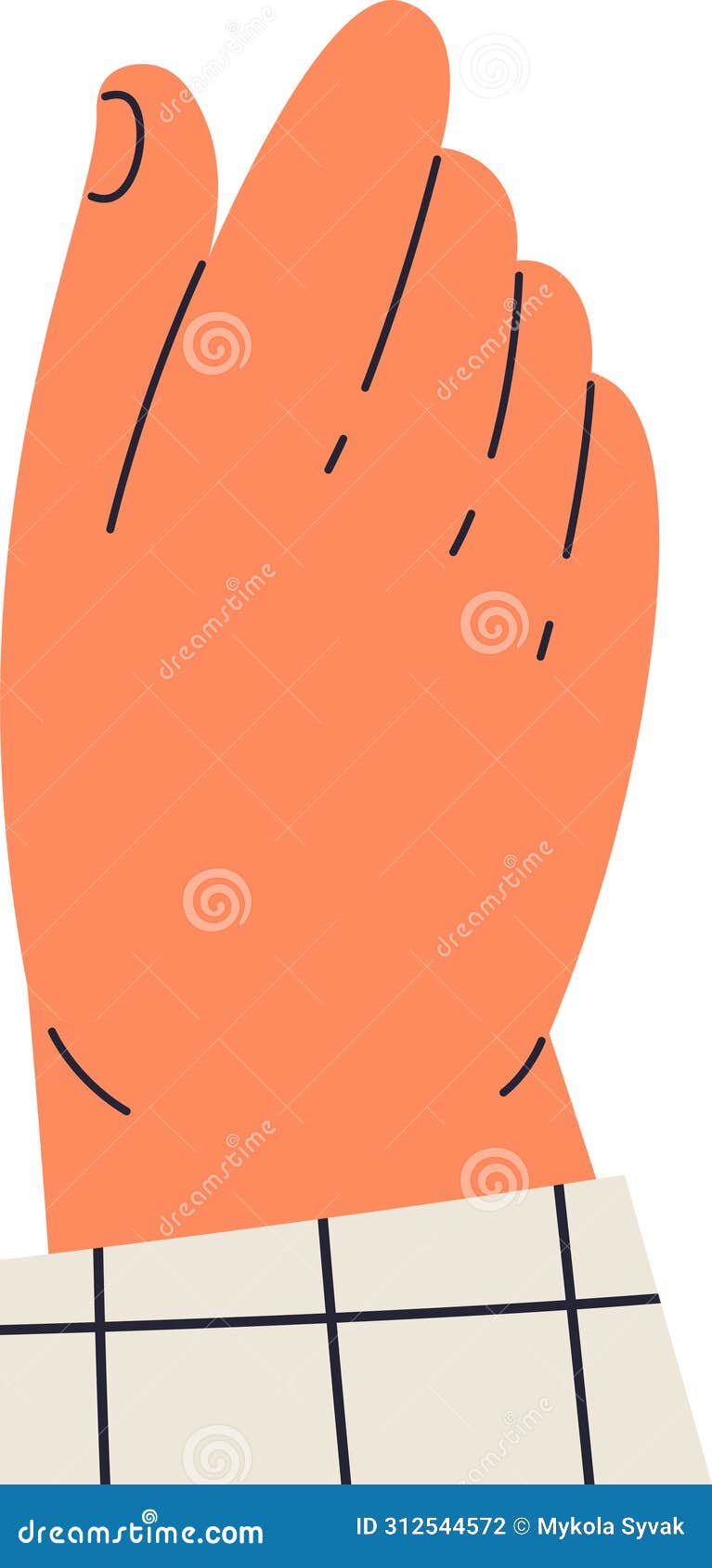 Human Hand Palm stock vector. Illustration of symbol - 312544572