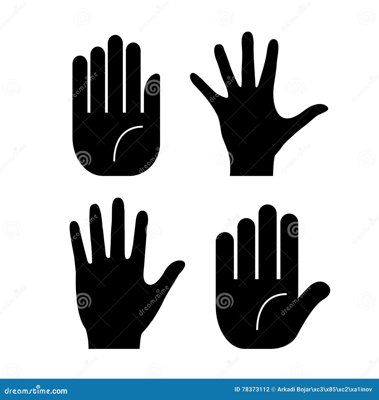 Human hand palms stock vector. Illustration of caution - 78373112