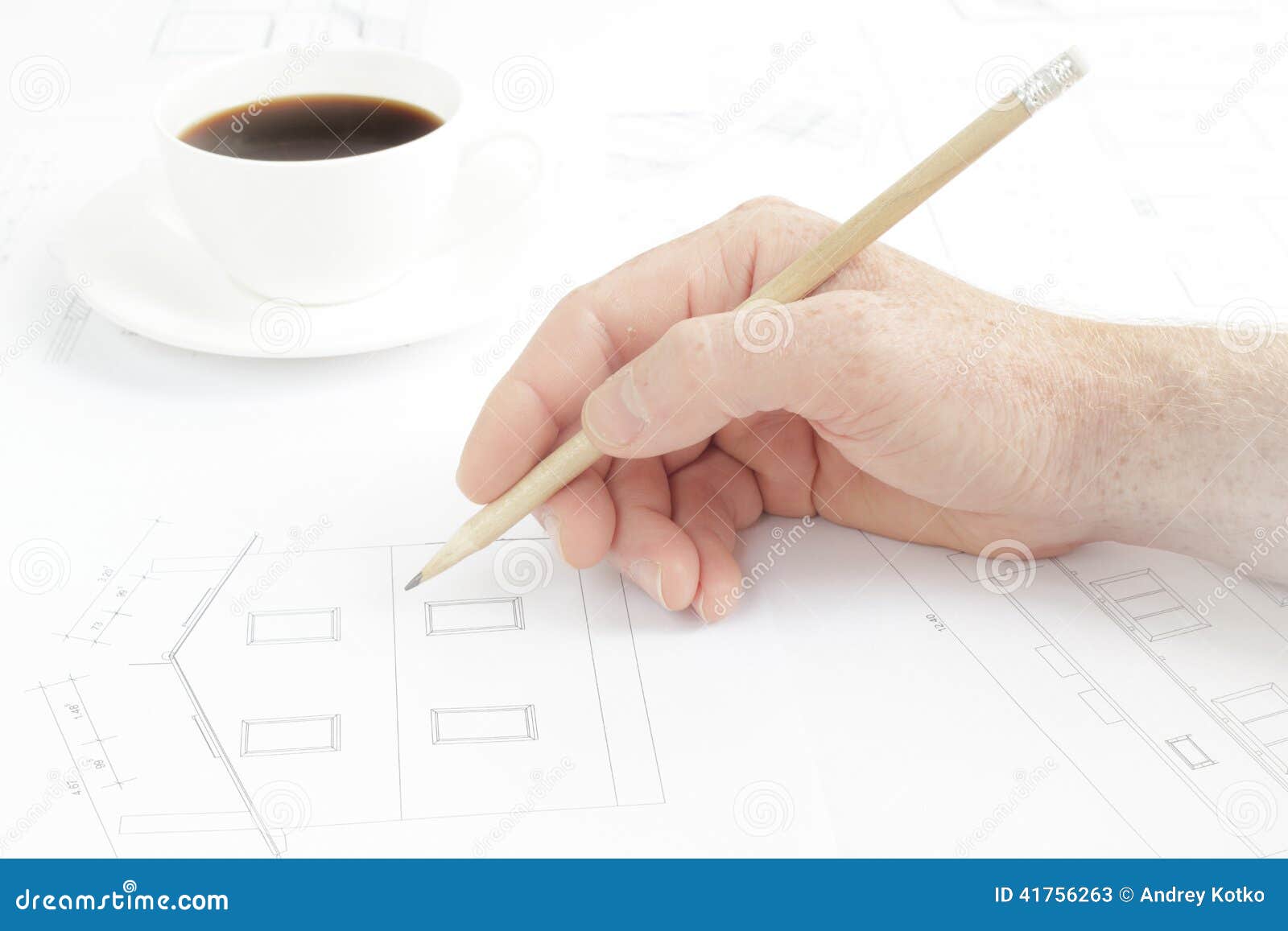 Human hand with pencil. stock image. Image of office - 41756263