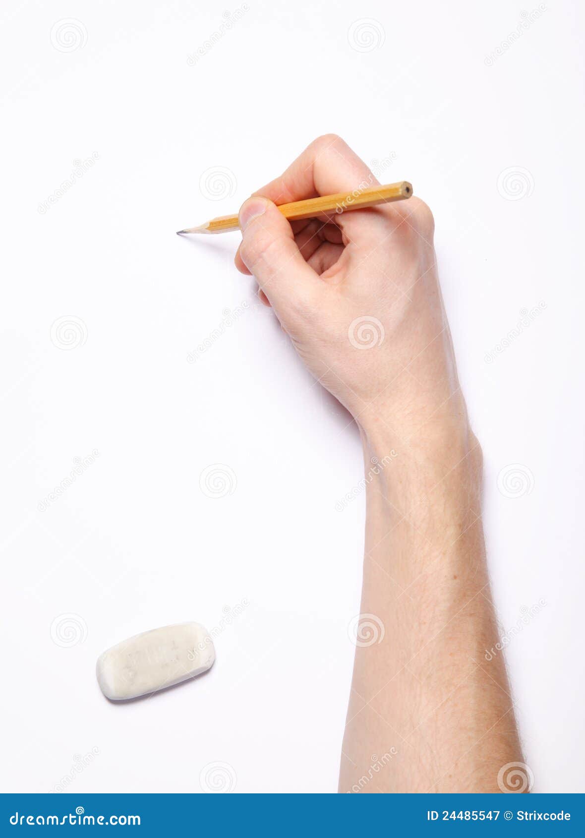 Hand Erasing With Pencil