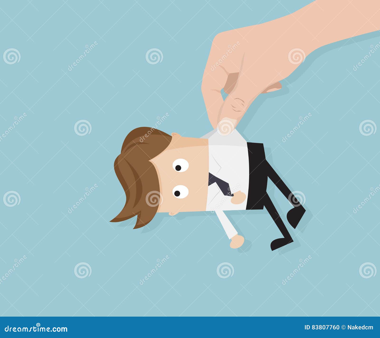 Human Hand Picking Up Businessman Stock Vector - Illustration of ...
