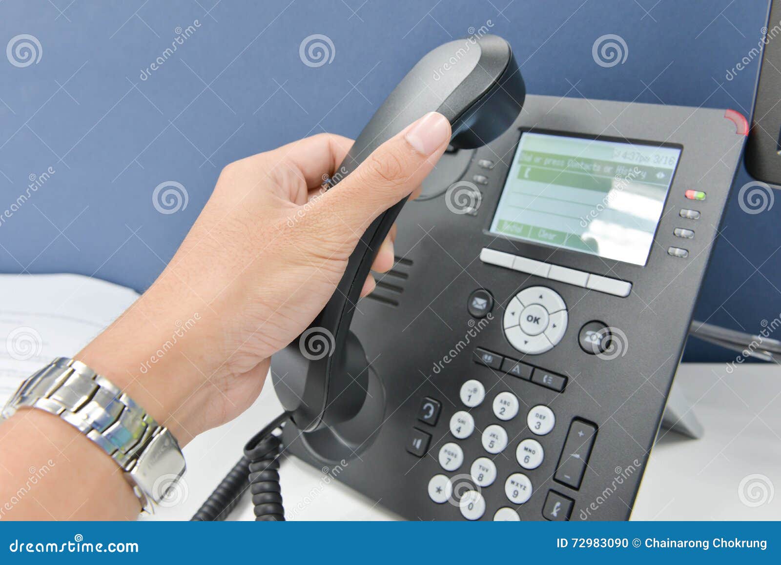 Human Hand Picking Up the Telephone Stock Photo - Image of picking ...