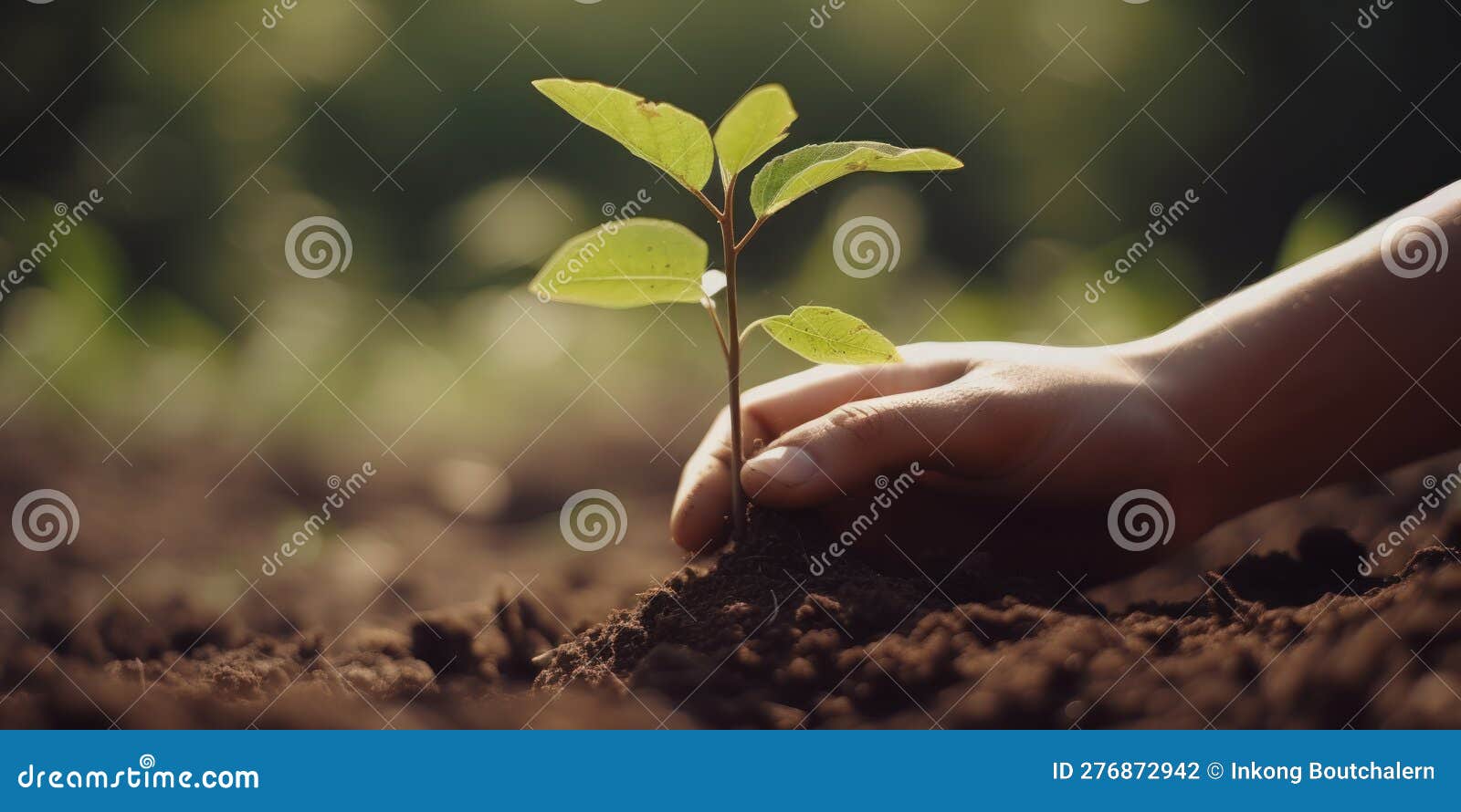 Human Hand Planting a Tree, World Environment Day Concept. Generative ...
