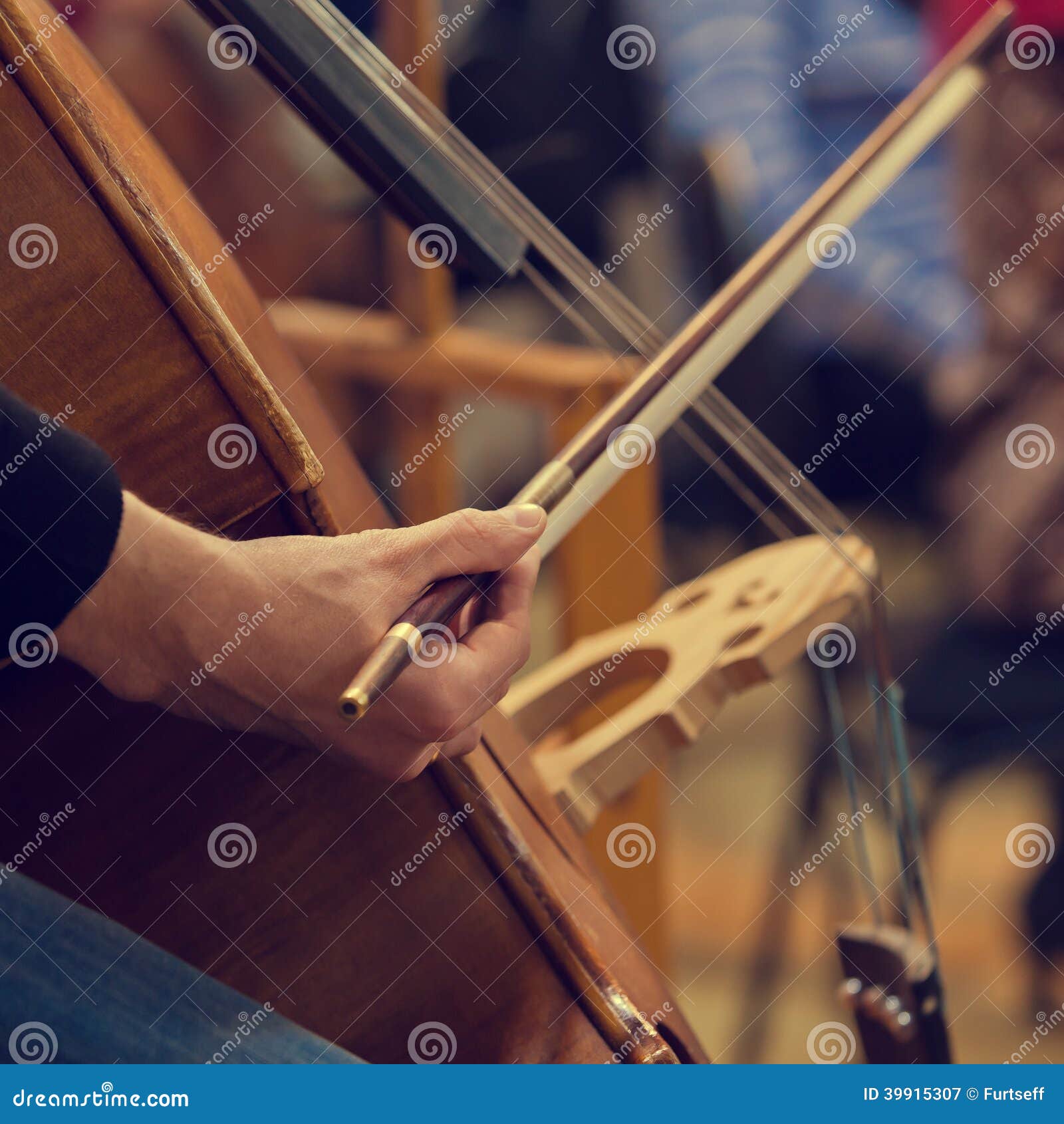 Human Hand Playing the Contrabass Stock Image - Image of caucasian ...