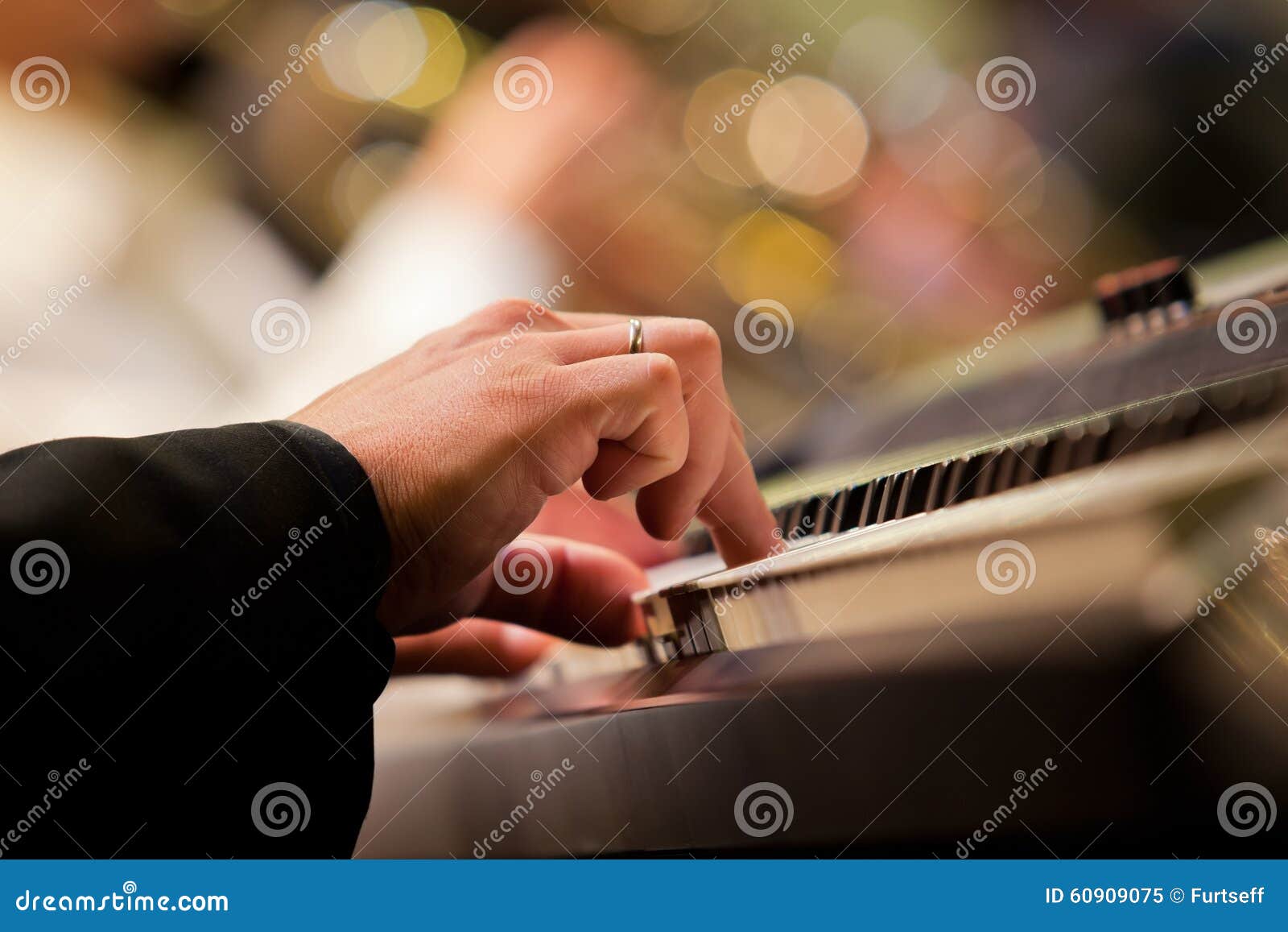 Human Hand Playing the Synth Stock Image - Image of performer, arts ...