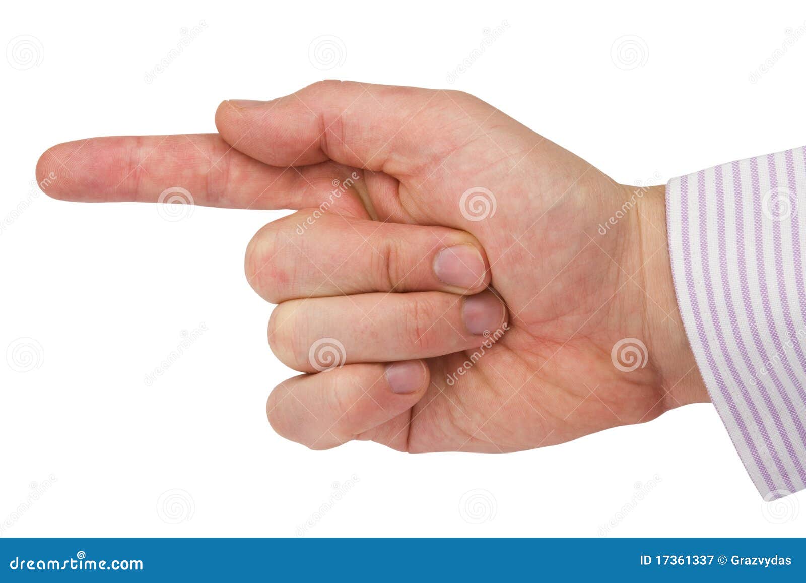 Human Hand Point with Finger Stock Image - Image of male, signal: 17361337