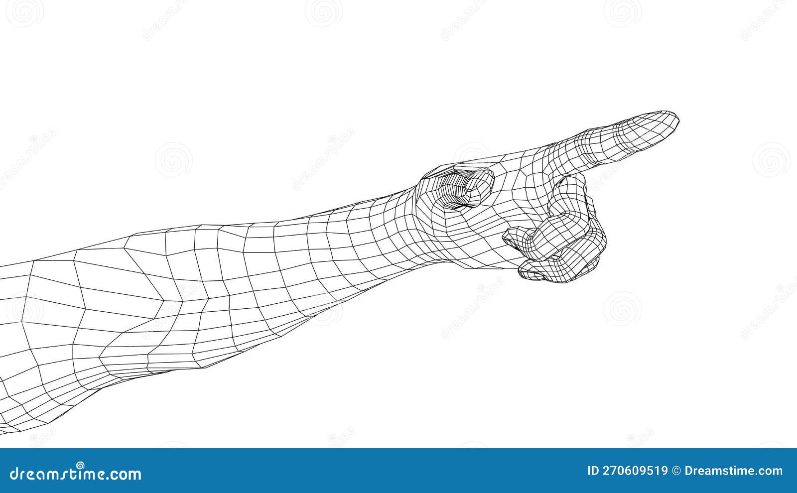 Human Hand Point with Finger Stock Illustration - Illustration of hand ...