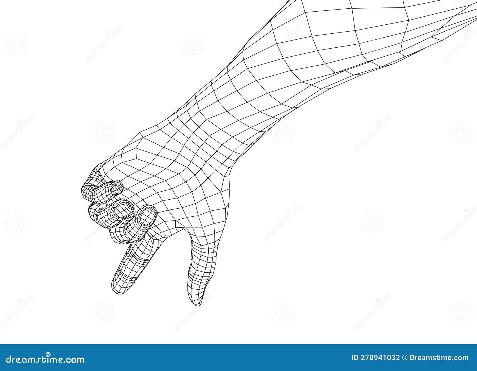 Human Hand Point with Finger Stock Illustration - Illustration of ...