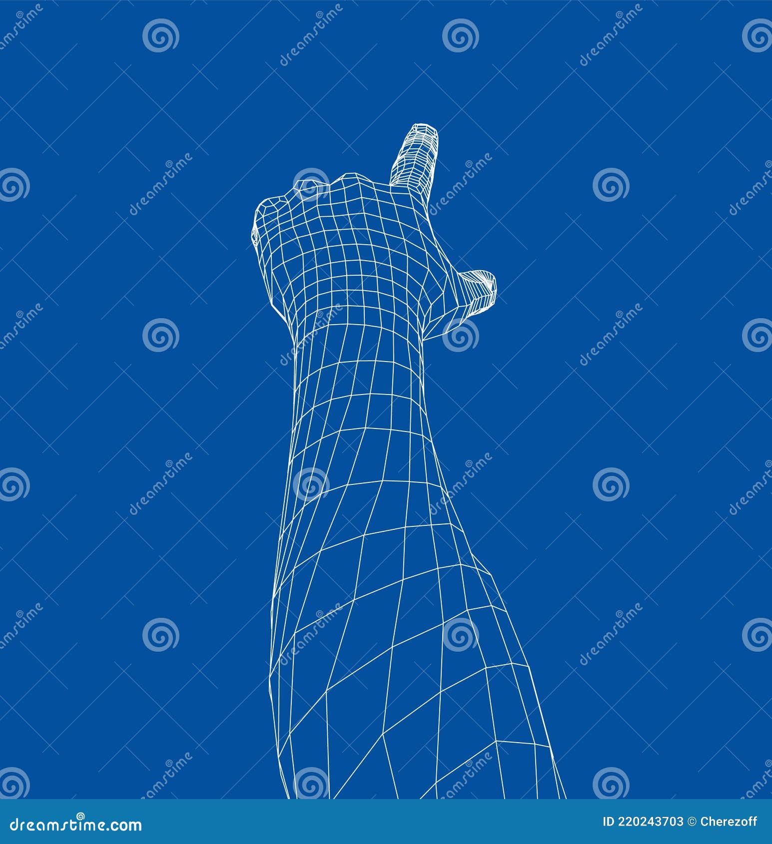 Human Hand Point with Finger. Vector Stock Illustration - Illustration ...