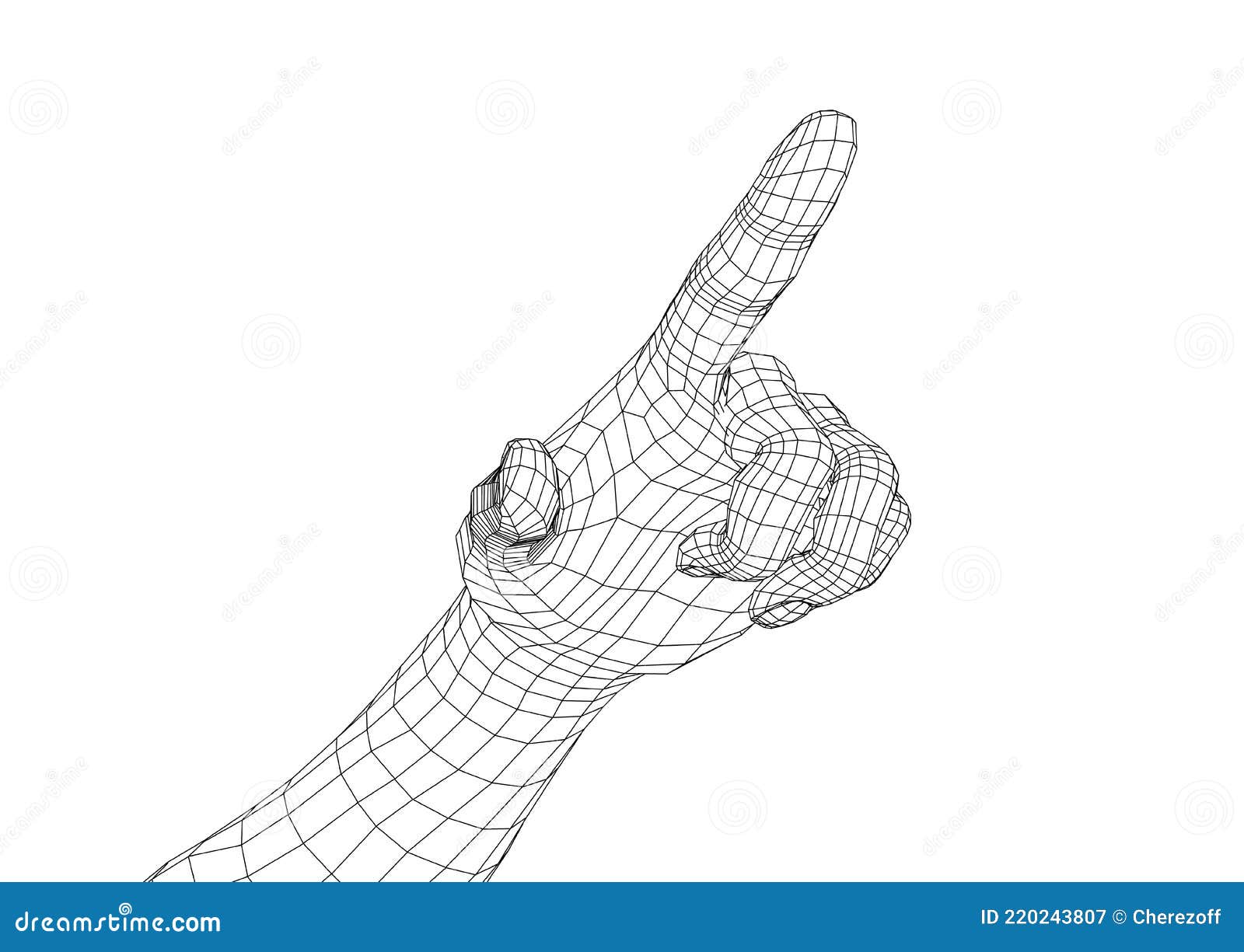 Human Hand Point with Finger. Vector Stock Vector - Illustration of ...