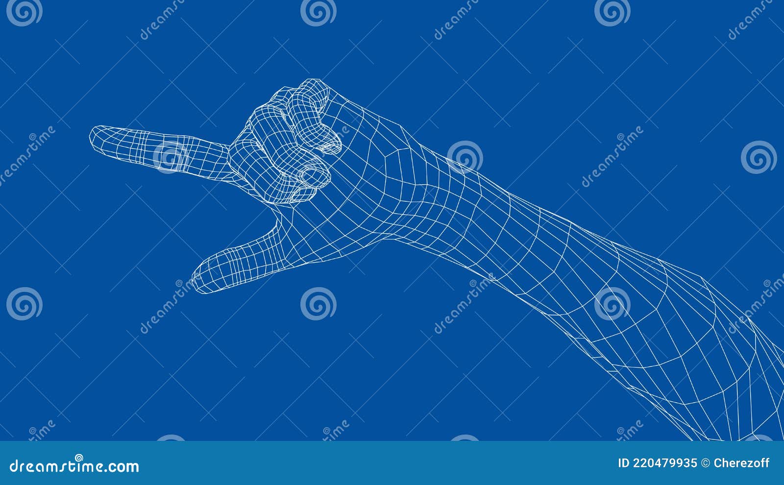 Human Hand Point with Finger. Vector Stock Vector - Illustration of ...