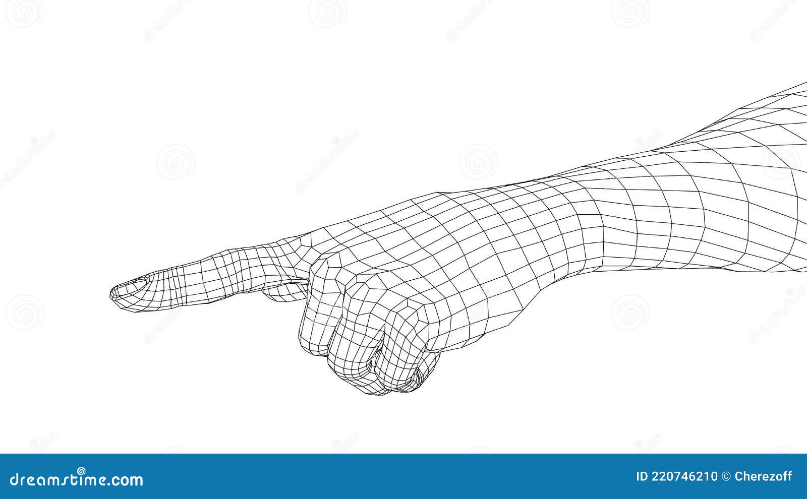 Human Hand Point with Finger. Vector Stock Vector - Illustration of ...
