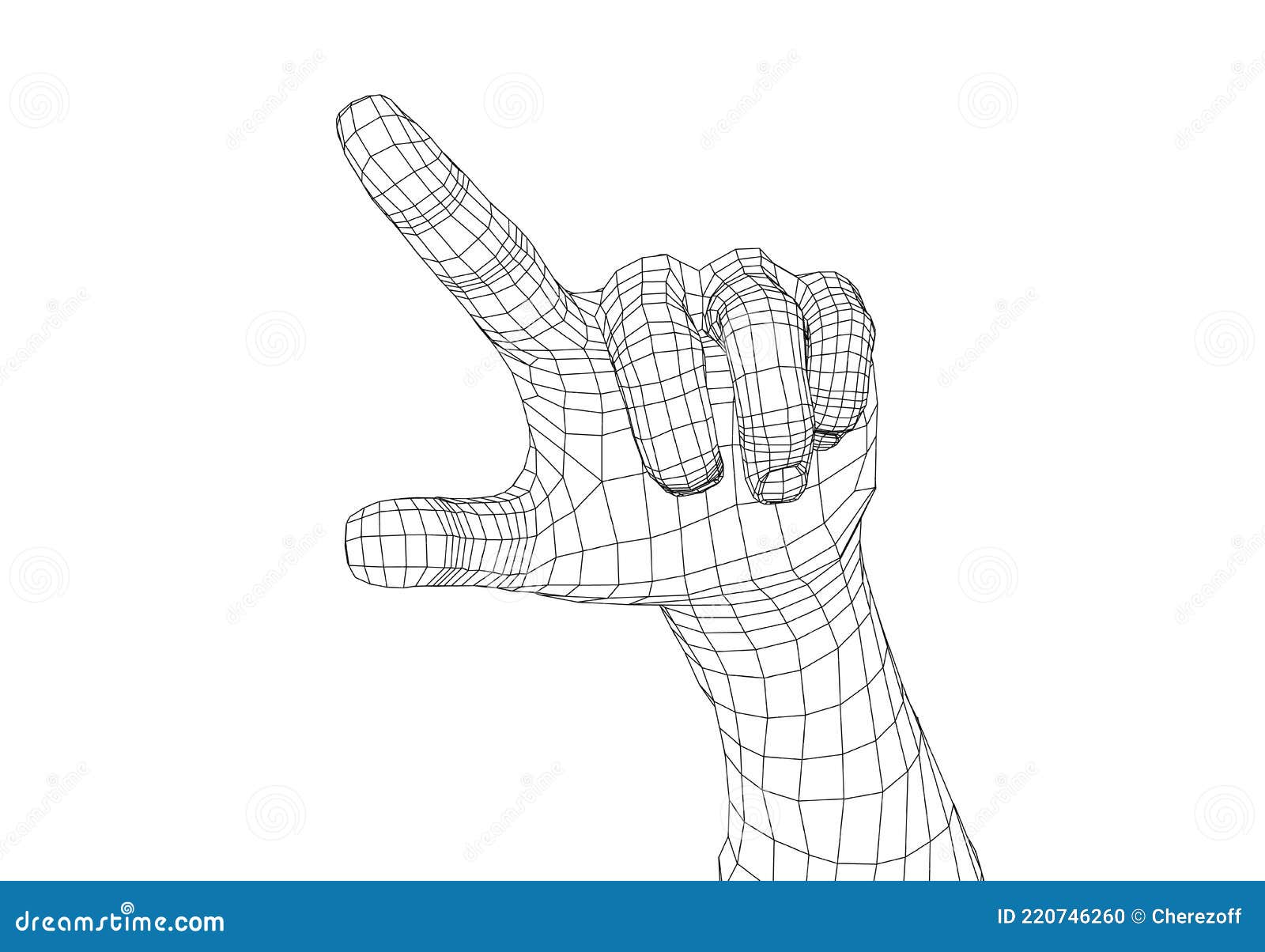 Human Hand Point with Finger. Vector Stock Vector - Illustration of ...