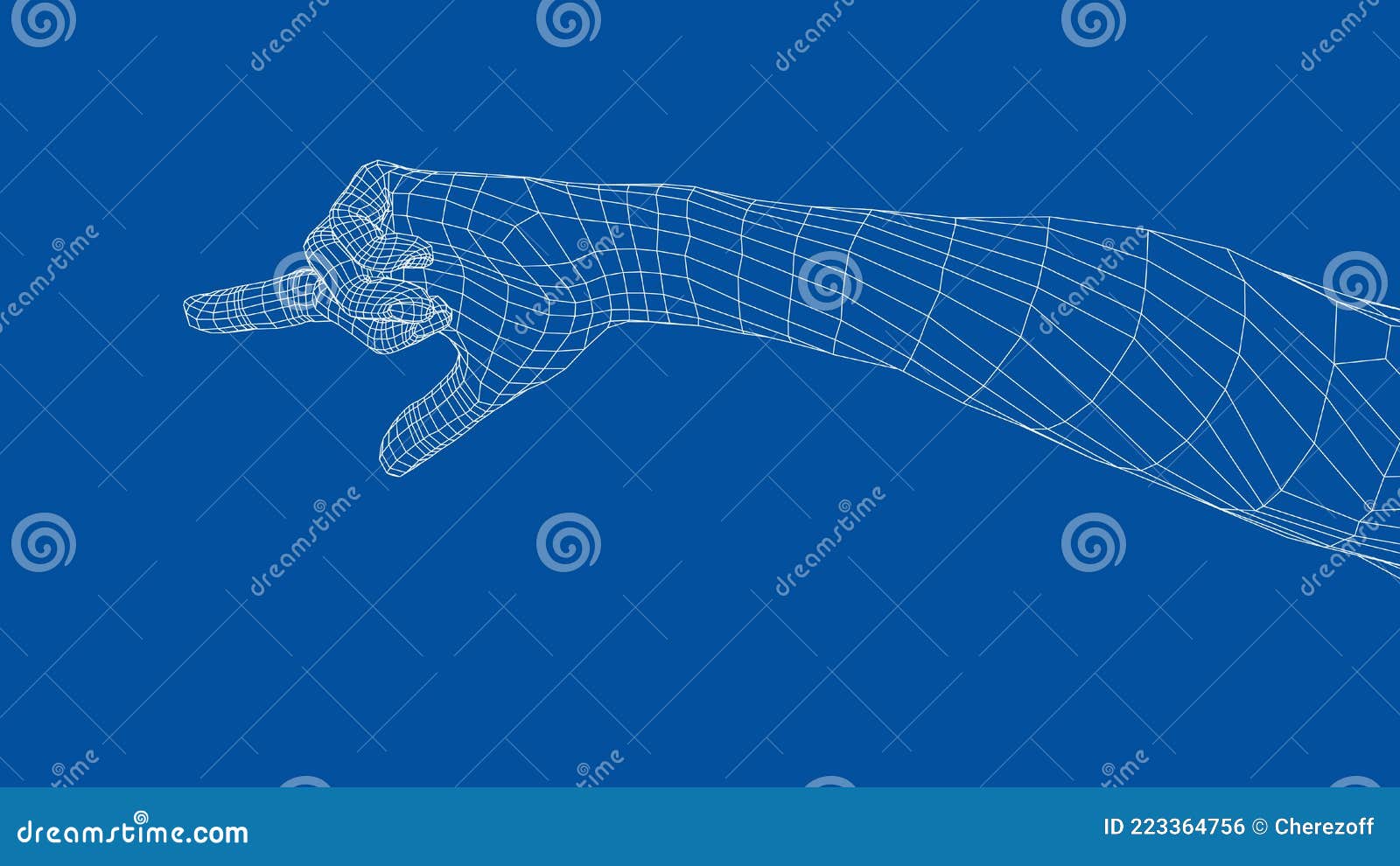 Human Hand Point with Finger. Vector Stock Vector - Illustration of ...