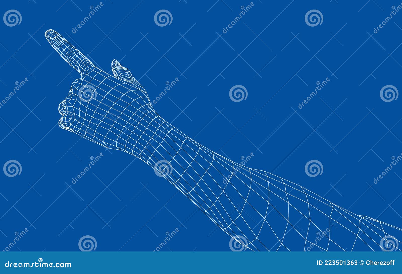 Human Hand Point with Finger. Vector Stock Vector - Illustration of ...