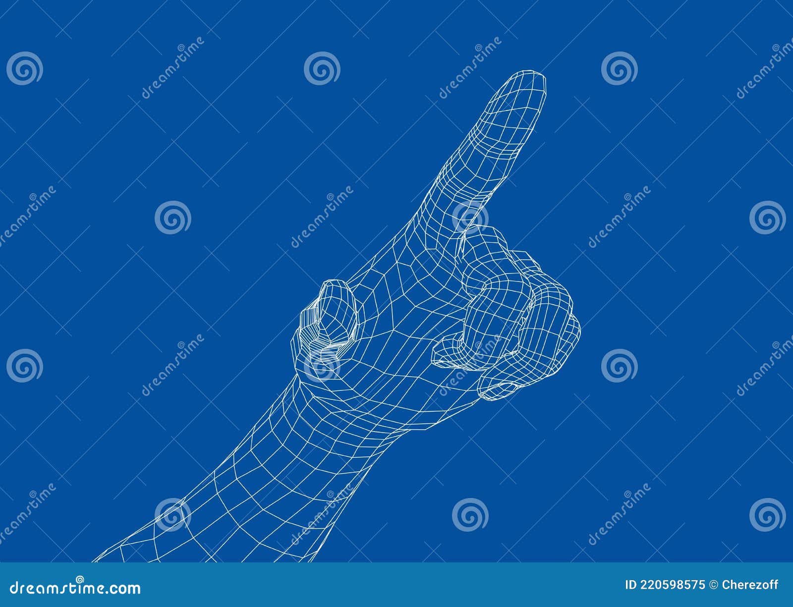 Human Hand Point with Finger. Vector Stock Vector - Illustration of ...