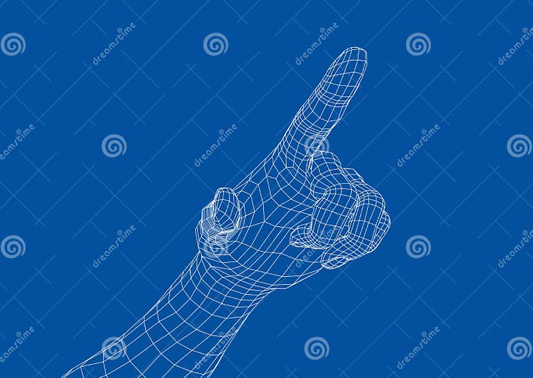 Human Hand Point with Finger. Vector Stock Vector - Illustration of ...