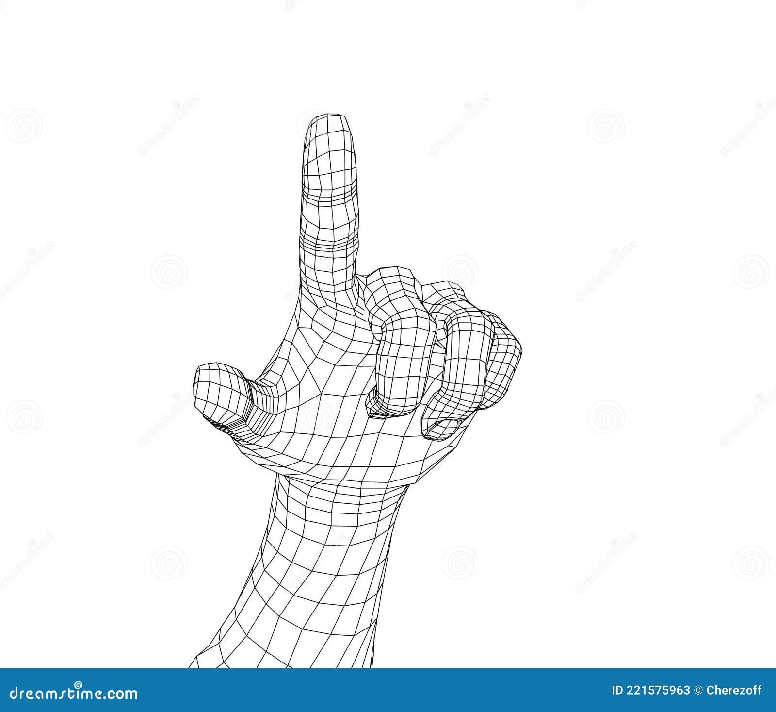 Human Hand Point with Finger. Vector Stock Vector - Illustration of ...
